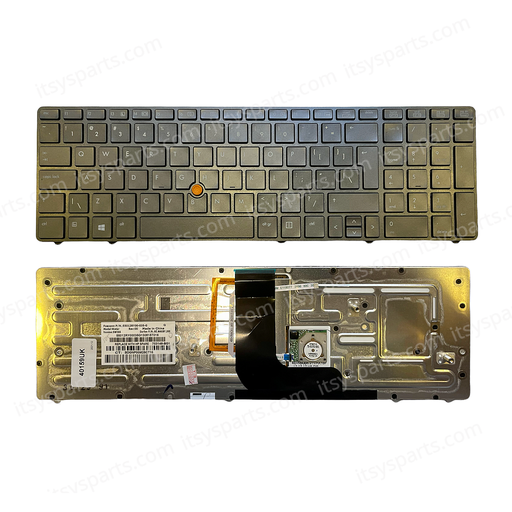 Πληκτρολόγιο Laptop HP EliteBook 8560w 8570W 8570 UK With Pointer and ...