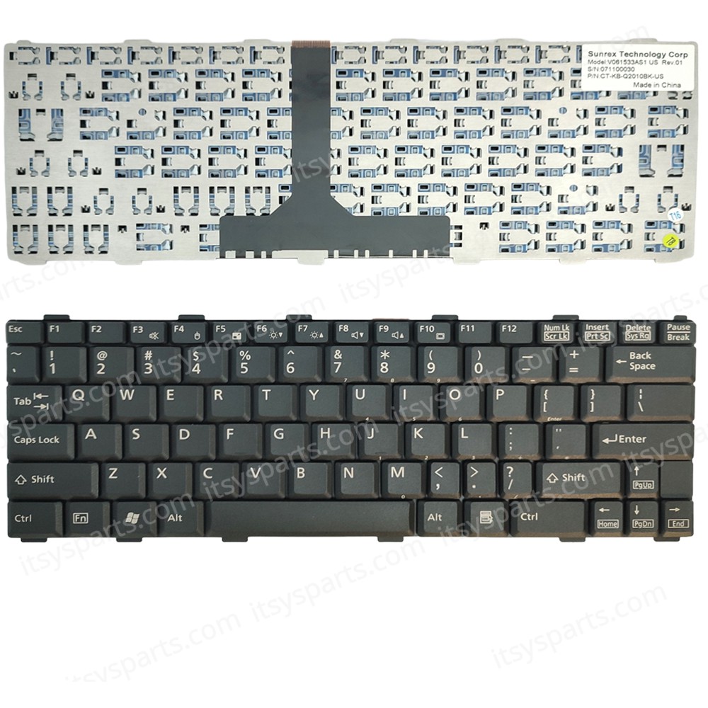 Πληκτρολόγιο Laptop Keyboard for Fujitsu Q2010 Q2010C CP286804-01 US ...